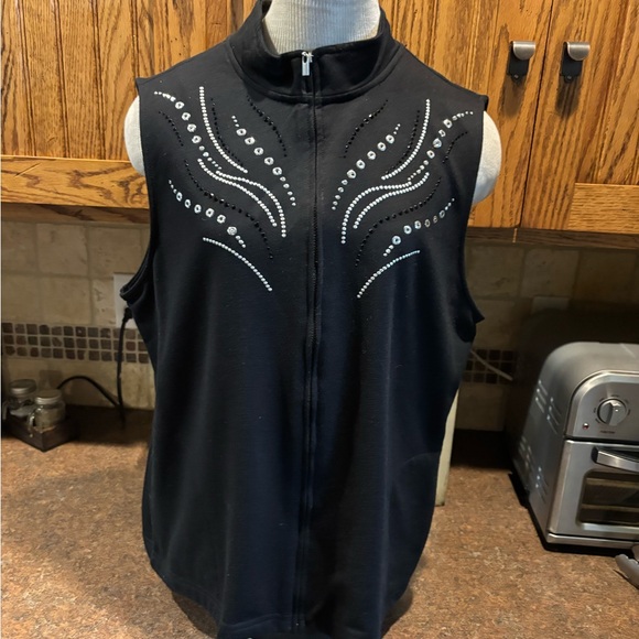 Alfred Dunner | Tops | 3 Sale Alfred Dunner Black Vest With Rhinestone ...